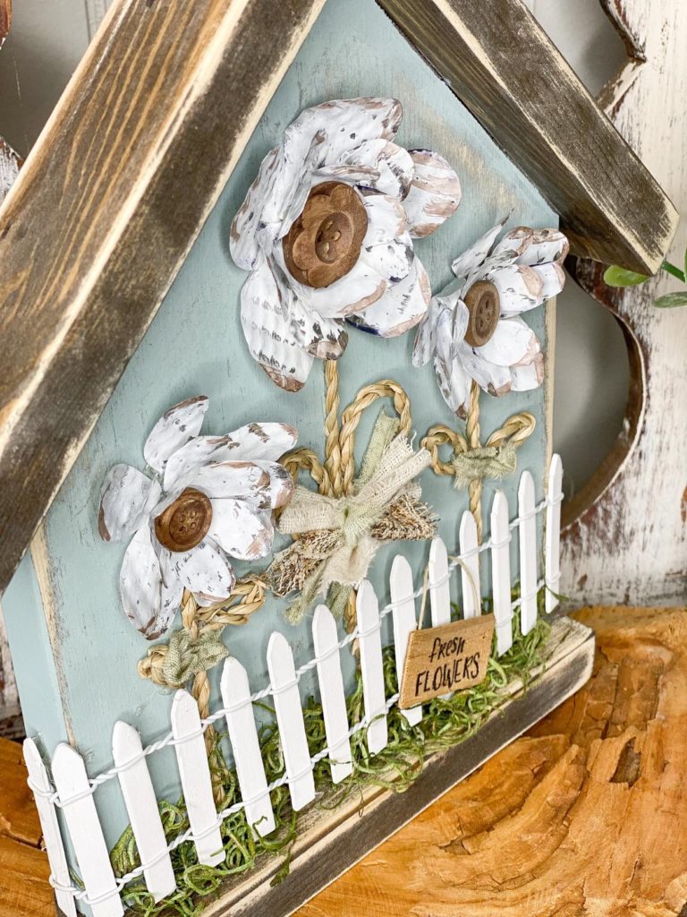 Dollar Tree Cookie Sheet 3D Metal Flower Garden Decor