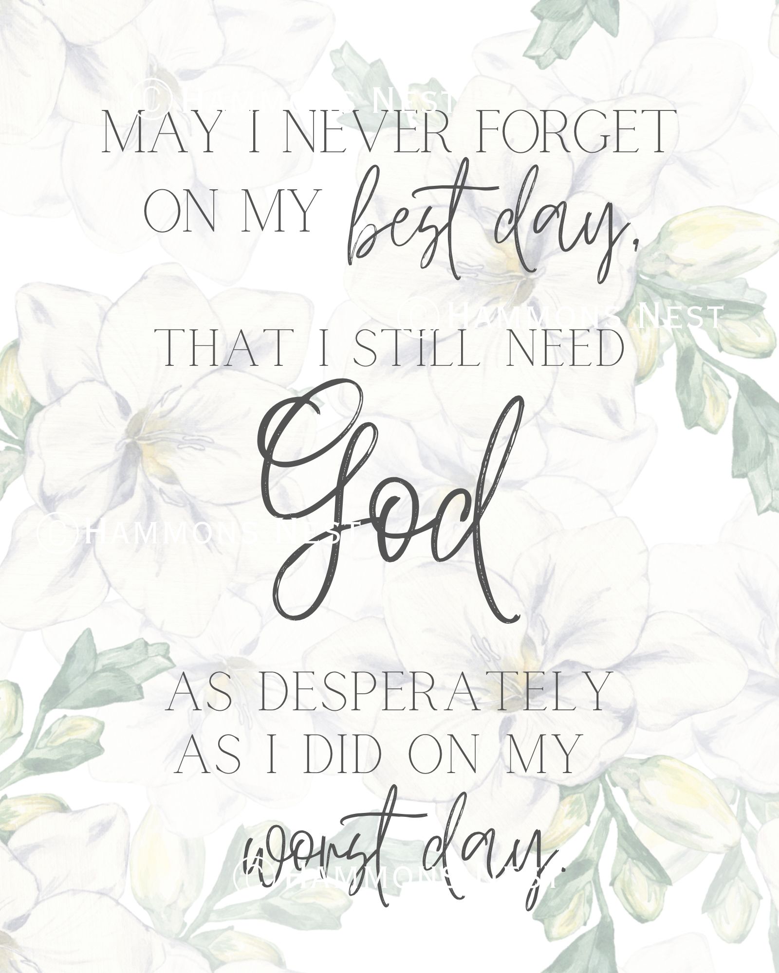 I Still Need God FREE PRINTABLE