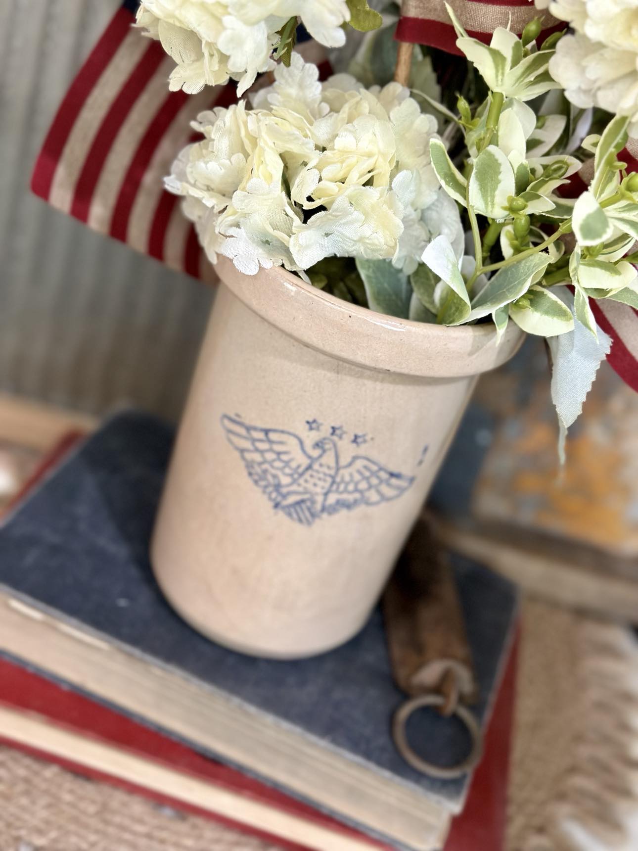 Styling a Simple Patriotic Centerpiece with Vintage Charm