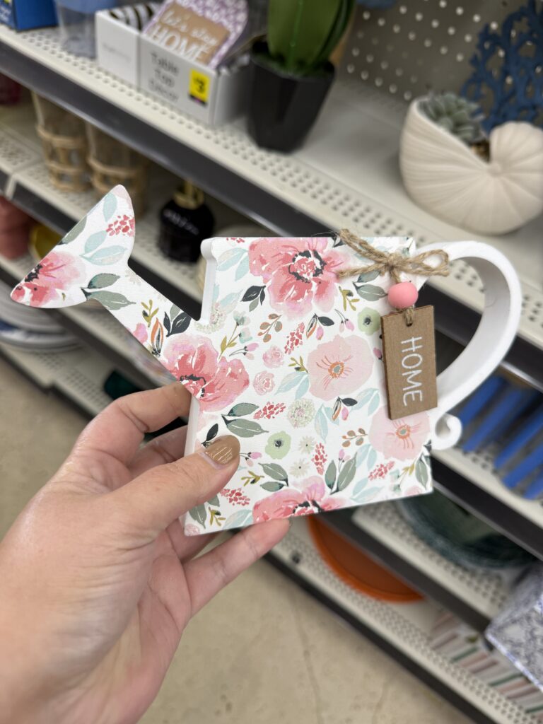 Embossed Paint Technique on Thrifted Sign